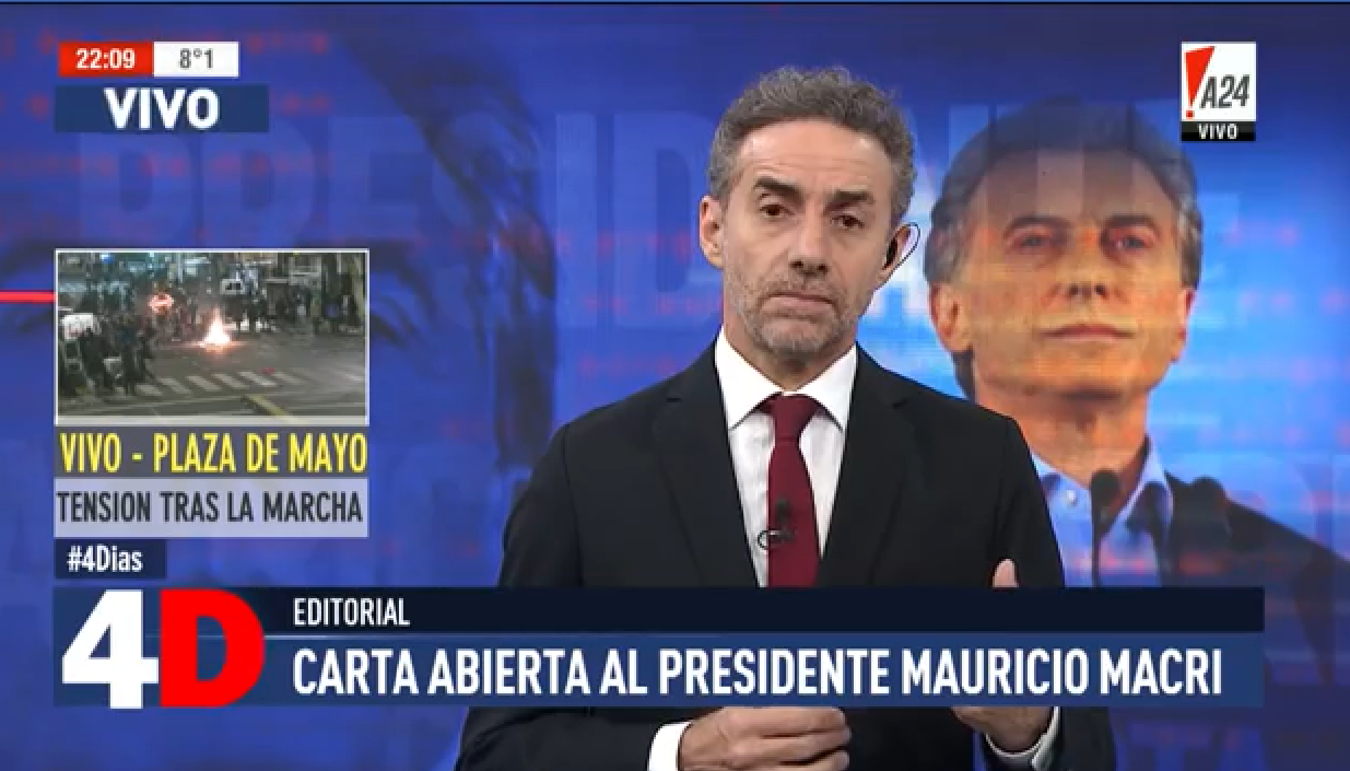 Luis Majul le pidió a Mauricio Macri que “tome el timón del país”