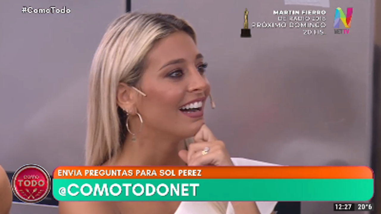 Sol Pérez recibió una invitación sorpresa en “Como Todo”