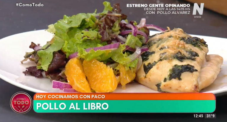 Refrescate en el almuerzo con este pollo al libro