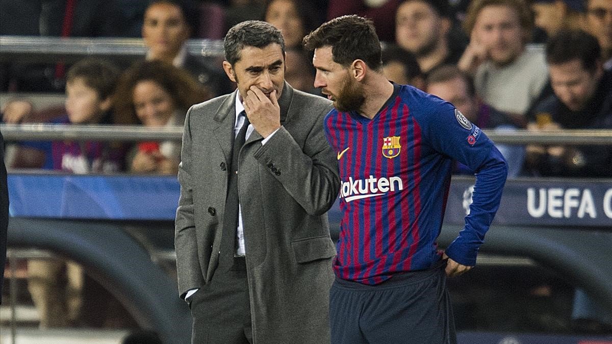 Lionel Messi despidió a Ernesto Valverde de Barcelona