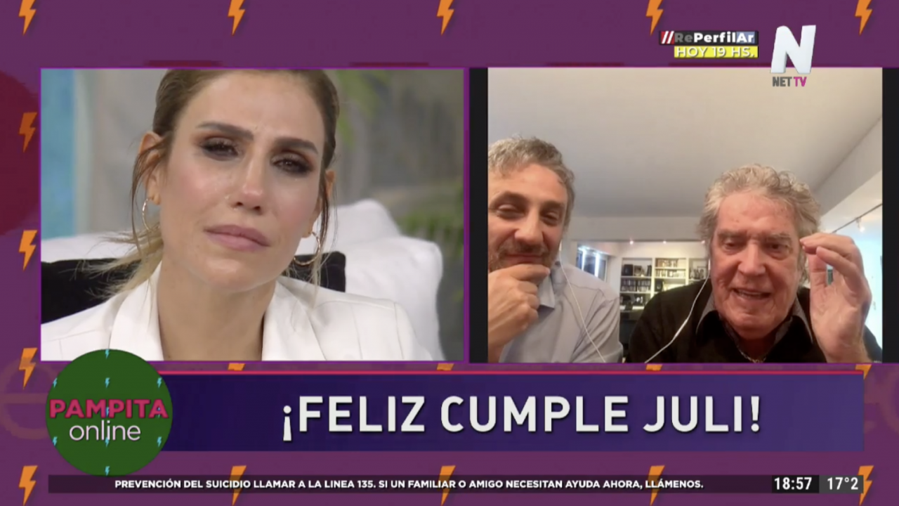 Julieta Novarro se quebró con el emotivo saludo de su padre, Chico Novarro