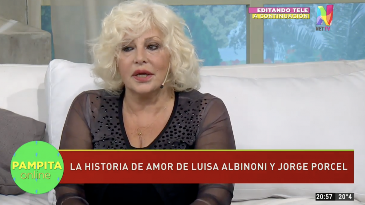 Luisa Albinoni recordó su relación con Jorge Porcel