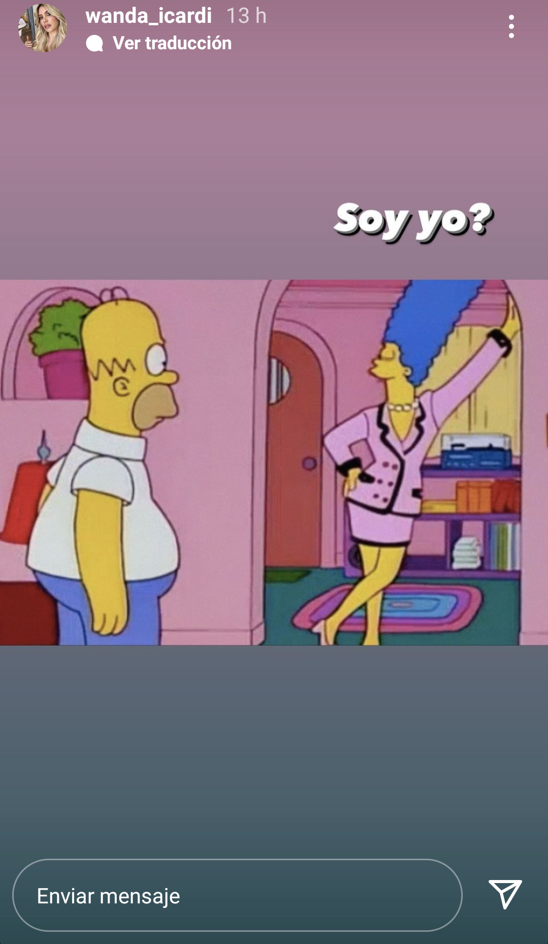 Wanda Nara se vistió igual a Marge Simpson y estallaron los memes