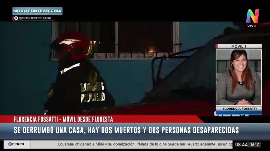 Floresta: Hay dos muertos, heridos y personas desaparecidas por el derrumbe de una casa