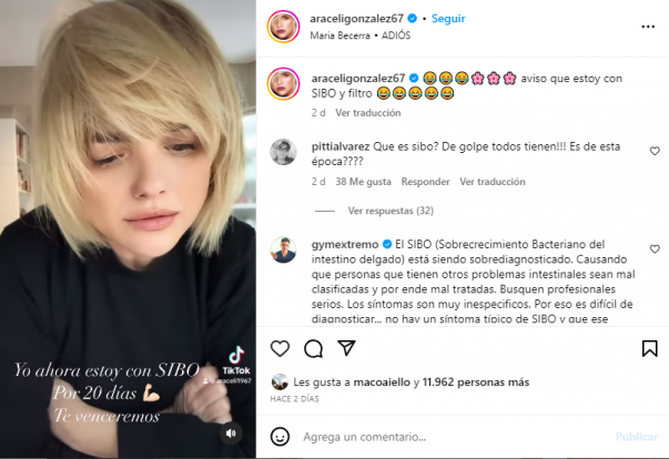 SIBO: ¿de qué se trata la enfermedad que padece Araceli González?