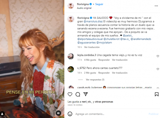 Flor Vigna mostró su nueva faceta en la música: se pasó al cuarteto
