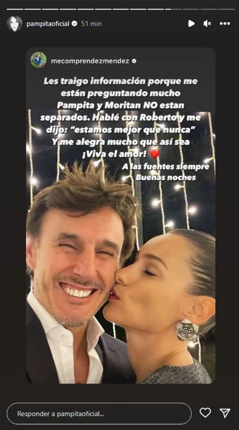 Pampita desmintió los rumores de crisis con Roberto García Moritán