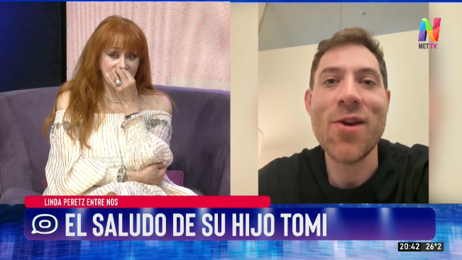El cariñoso saludo que recibió Linda Peretz de su hijo Tomás Rottemberg